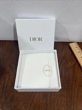 Dior | Accessories | Dior White Box With Gold Dior Logo And Tissue ...